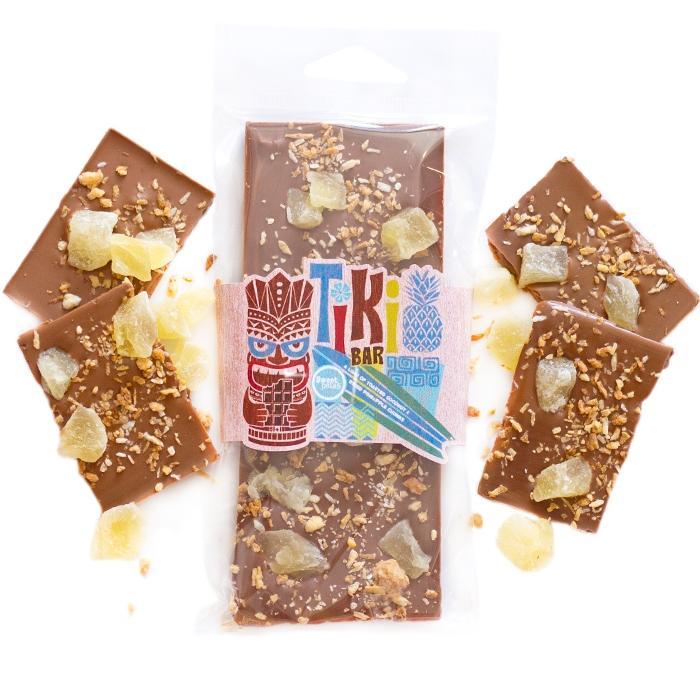 Tiki Coconut and Pineapple Chocolate Bar | Sweet Pete's Candy